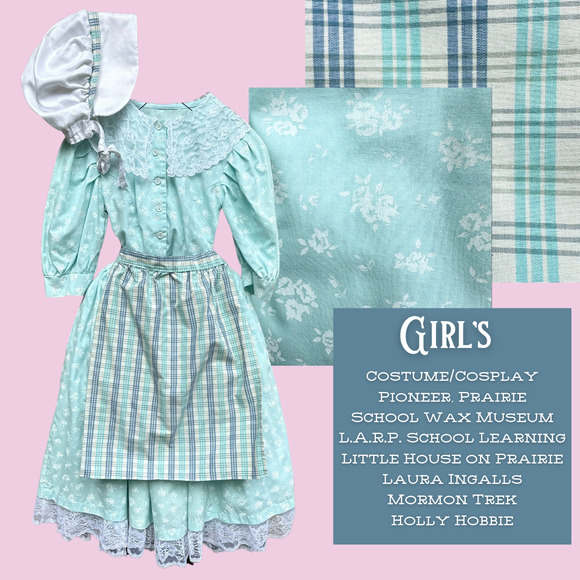 Vintage | Costumes | Girls 4 Piece Prairie Costume Laura Ingalls ...